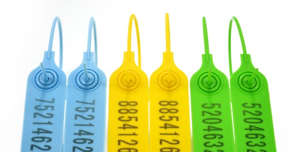Pull-tite Plastic Self-Locking Seals Security Tag Ties Disposable Loop ...